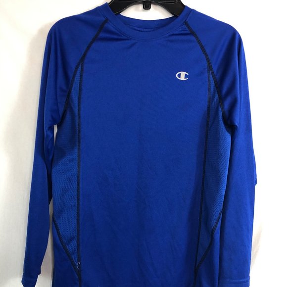 Champion | Shirts & Tops | Champion Activewear Royal Blue Double Dry Ls ...